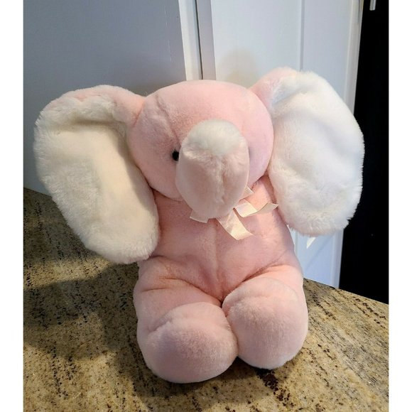 Dakin | Toys | Dakin Cuddles Pink White Elephant Plush 987 Vintage Big ...
